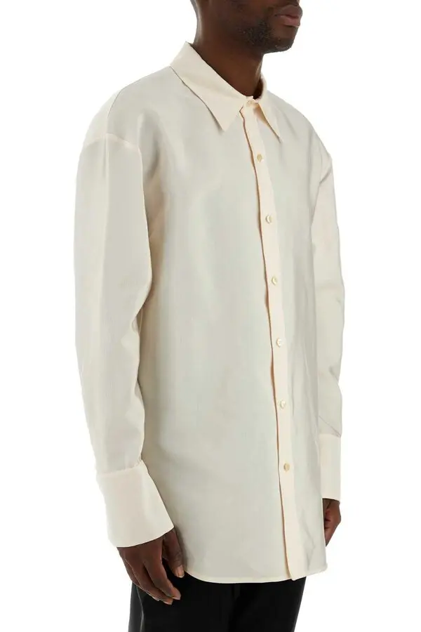 Saint Laurent Ivory Faille Oversize Shirt