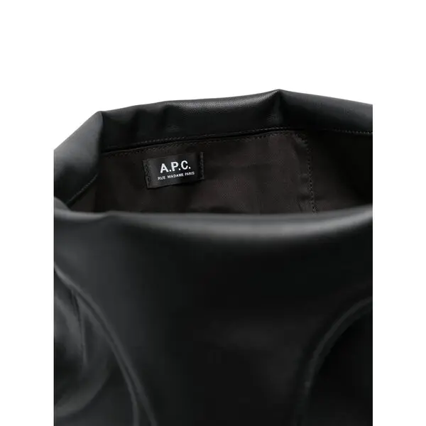 A.p.c. Leather Effect Tote Bag - Black