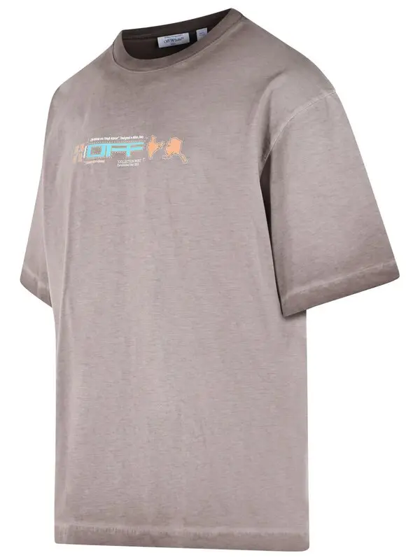 Off-White Archigeography 3 Arrow' Beige Cotton T-shirt