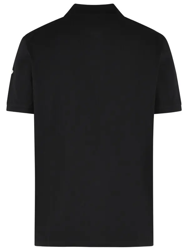 Moncler Cotton Polo Shirt - Black