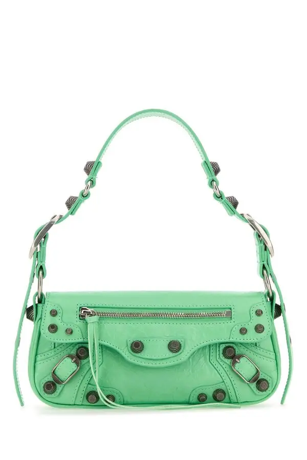 Balenciaga Light Leather Le Cagole Sling Xs Shoulder Bag - Green