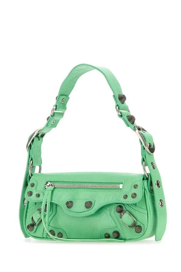 Balenciaga Light Leather Le Cagole Sling Xs Shoulder Bag - Green