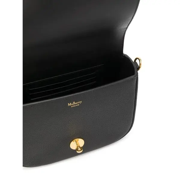 Mulberry Leather Satchel Bag - Black