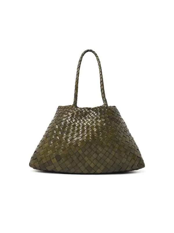Dragon Diffusion Santa Croce Big' Khaki Leather Bag