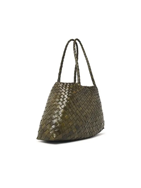 Dragon Diffusion Santa Croce Big' Khaki Leather Bag