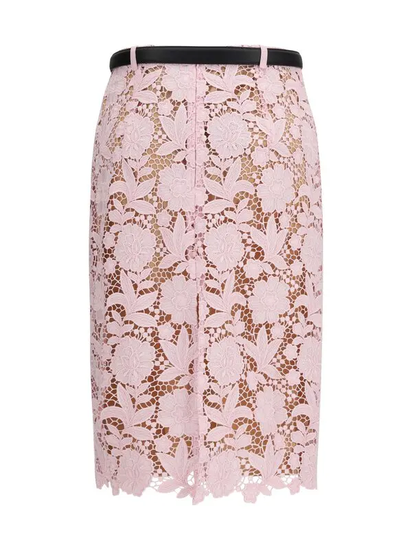 SELF-PORTRAIT Lace Midi Skirt