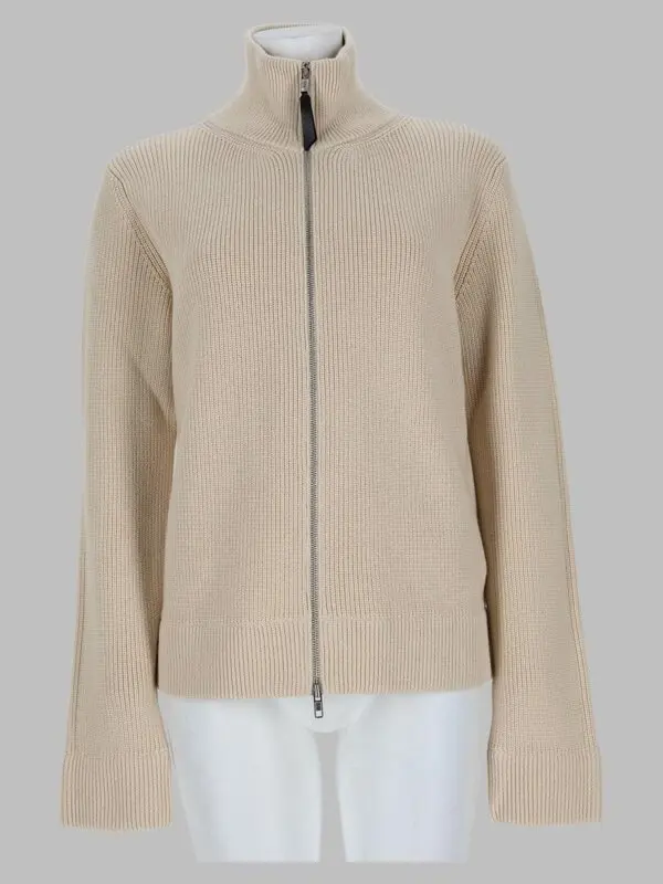 MAISON MARGIELA Ribbed Zip Up Knit - Multicolor