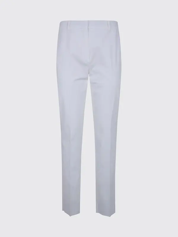 Max Mara Stretch Cotton Slim Fit Trousers - White