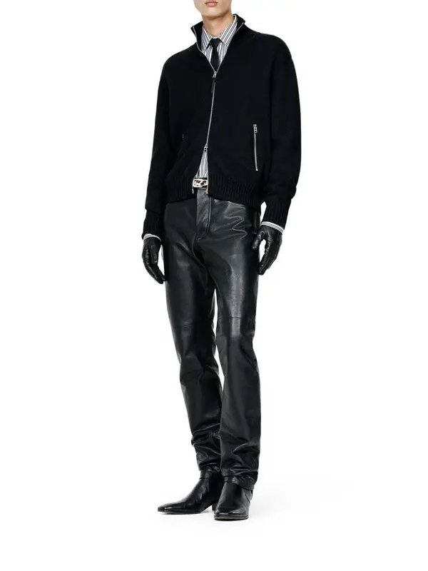 TOM FORD Zip-up Cardigan In Mérinos Wool