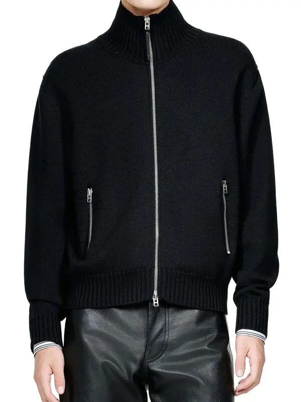 TOM FORD Zip-up Cardigan In Mérinos Wool