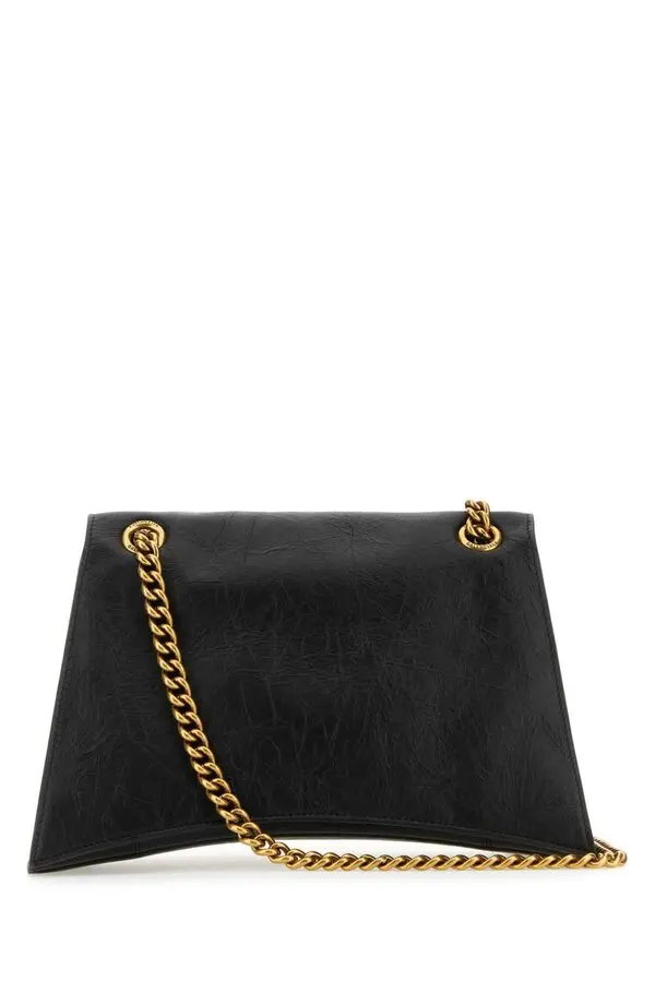 Balenciaga Leather Medium Crush Shoulder Bag