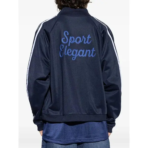 GALLERY DEPT. Logo-embroidered Striped-sleeves Zip Fastening Jacket