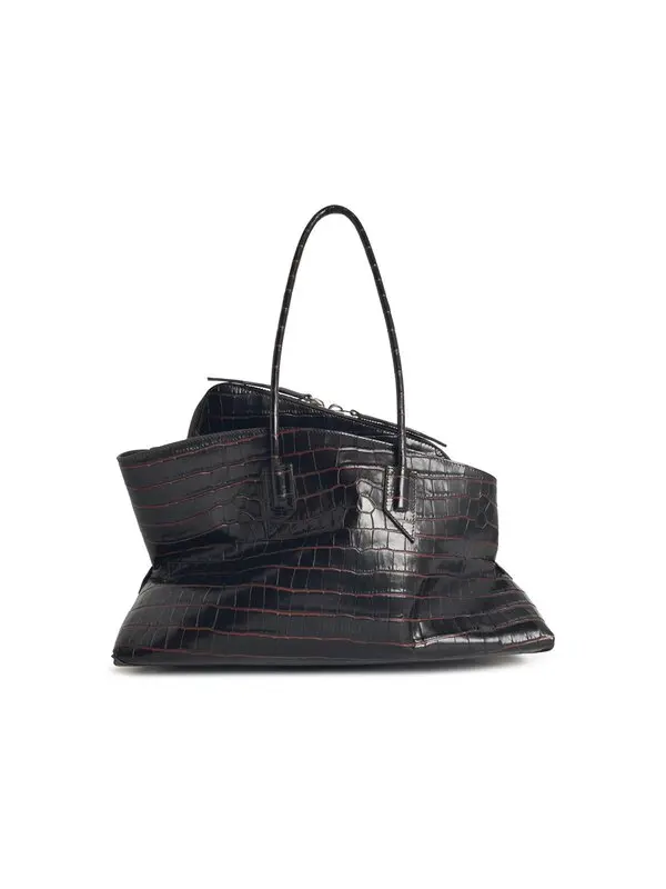 Attico La Passeggiatacoffee' Medium Leather Bag - Brown