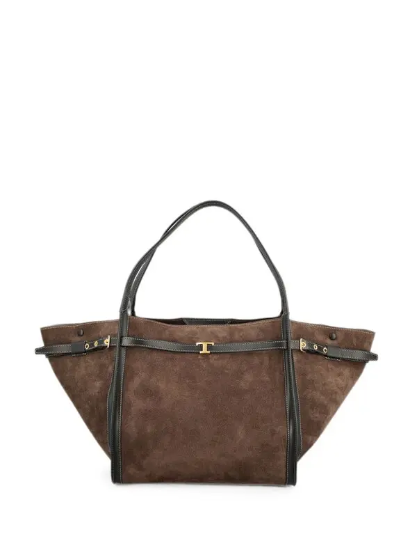 TOD'S T Timeless Medium Leather Tote Bag - Multicolor