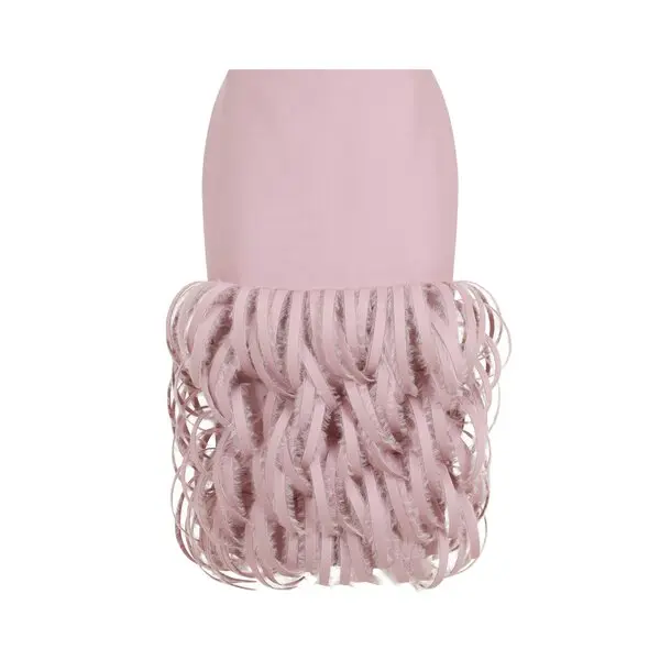 Balenciaga Fluffy Feather Pencil Skirt - Multicolor