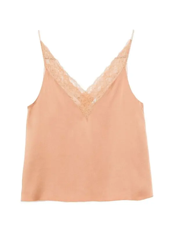 FORTE_FORTE Lace Detail V-necked Top - Multicolor