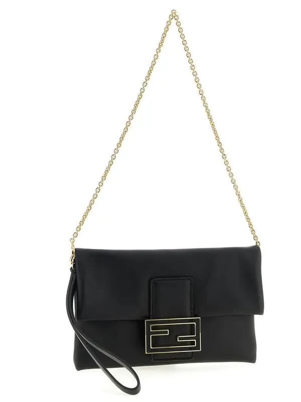 Fendi Mamma Baguette' Pouch - Black