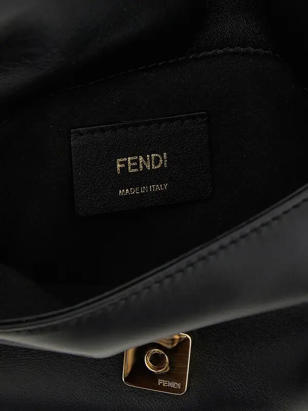Fendi Mamma Baguette' Pouch - Black