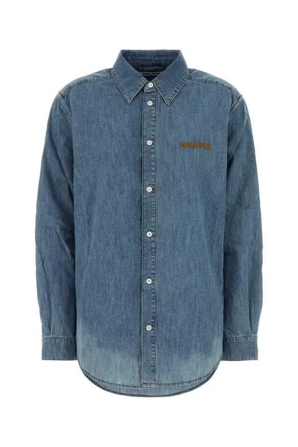 Miu Miu Light Chambray Shirt - Blue