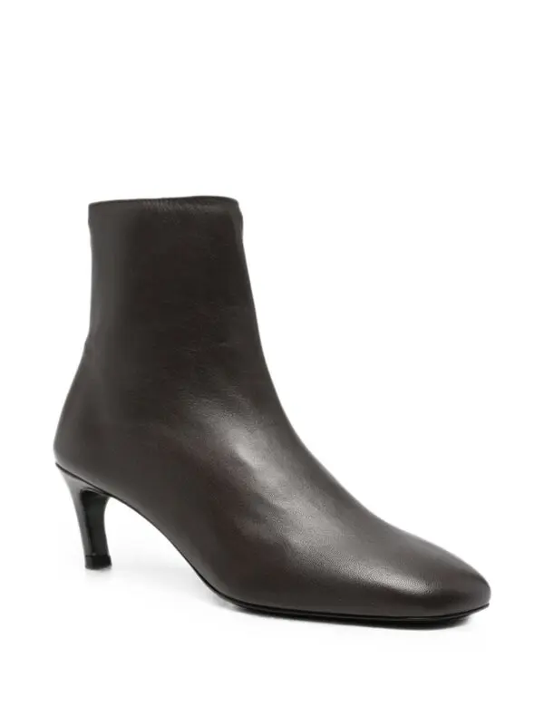 TOTEME Leather Ankle Boots - Multicolor