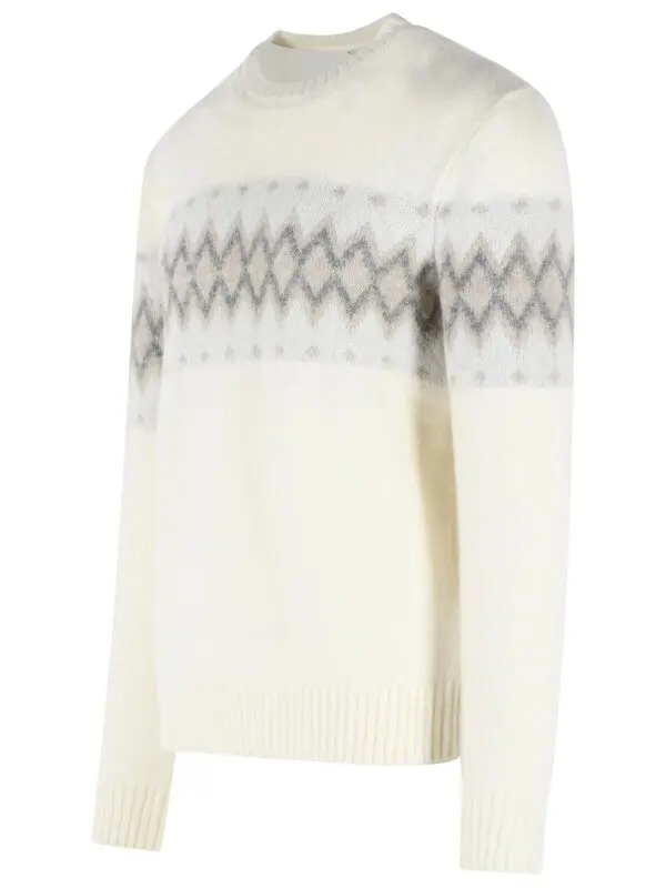 Eleventy Cashmere And Silk Blend Sweater - Cream