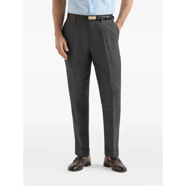 Brunello Cucinelli Grey Trousers Tailored Trousers