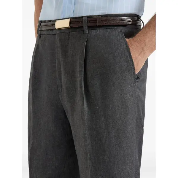 Brunello Cucinelli Grey Trousers Tailored Trousers
