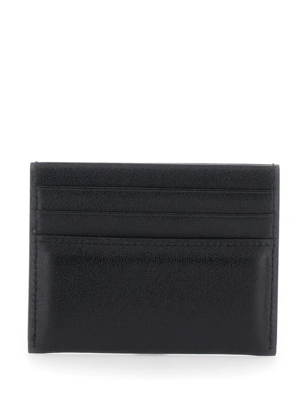 Givenchy Black Card Holder With Logo Lettering Embossed On Front And In Leather For