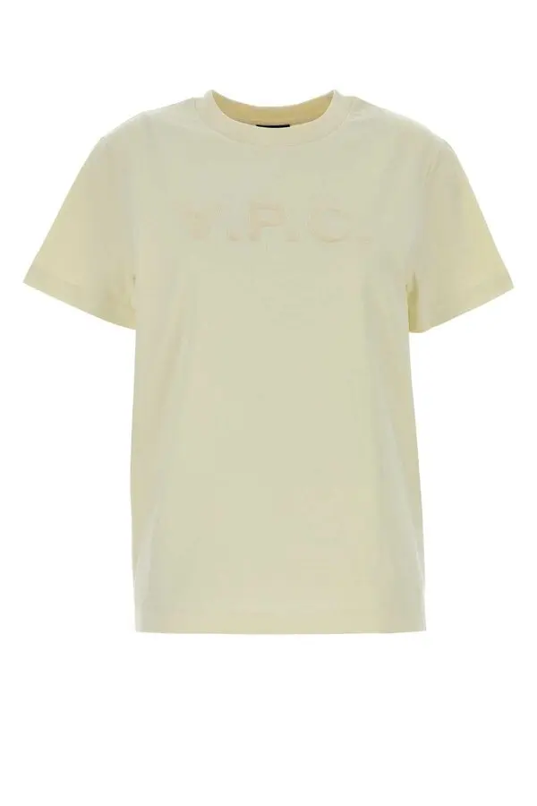 A.p.c. Cream Cotton T-shirt - Yellow