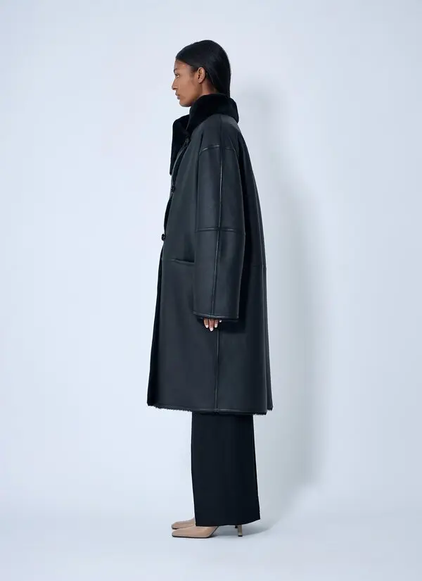 TOTEME Shearling Wrap Coat