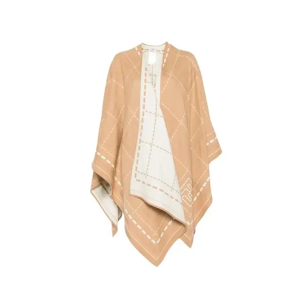 Fendi Neutrals Coats Capes - Cream