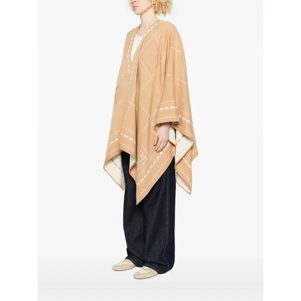 Fendi Neutrals Coats Capes - Cream