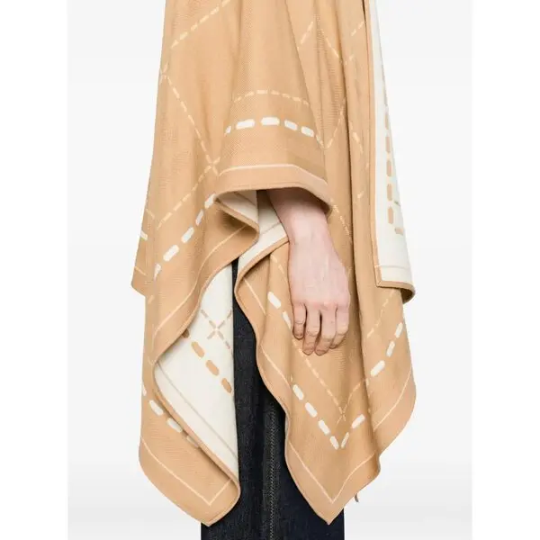 Fendi Neutrals Coats Capes - Cream