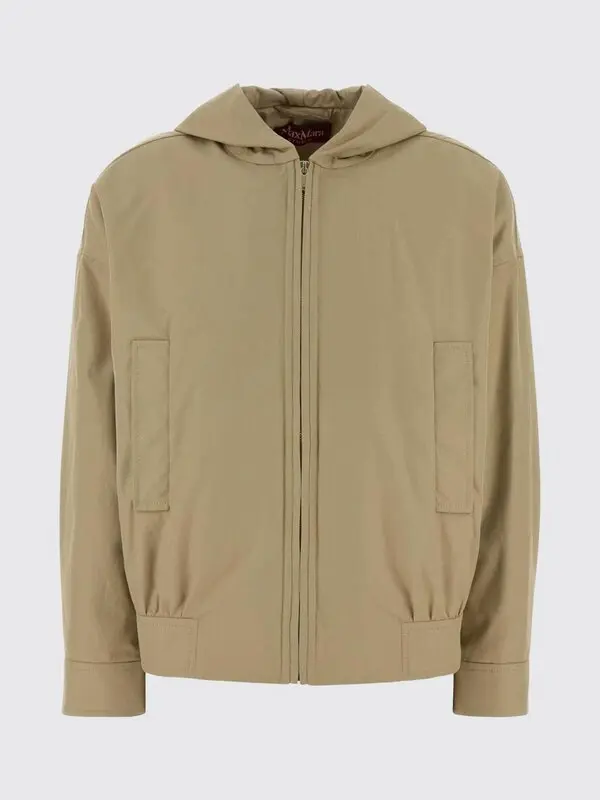 Max Mara Cotton Windbreaker With Hood - Blue