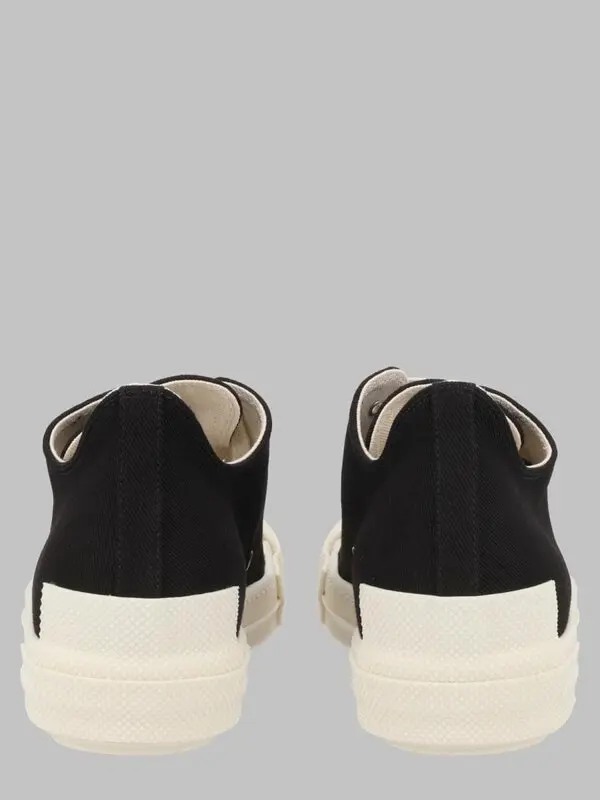 Rick Owens Sneaker Basse In Denim - Black