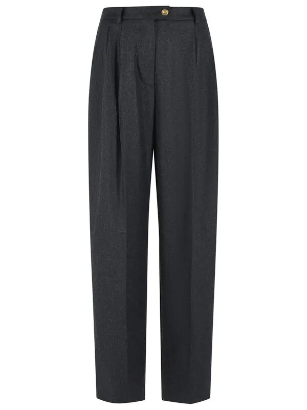 Dolce & Gabbana Virgin Wool Trousers - Black