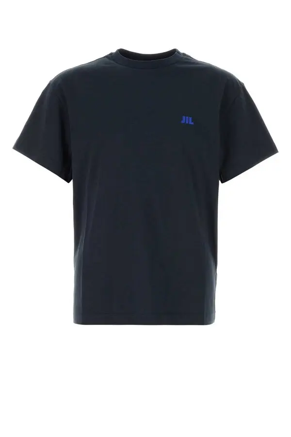 JIL SANDER Midnight Blue Cotton T-shirt