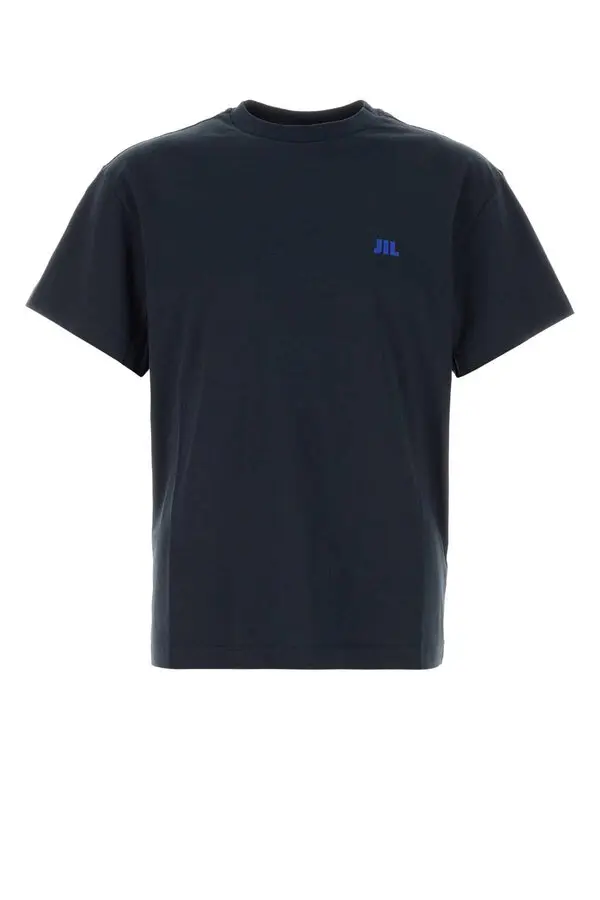 JIL SANDER Midnight Blue Cotton T-shirt - Black