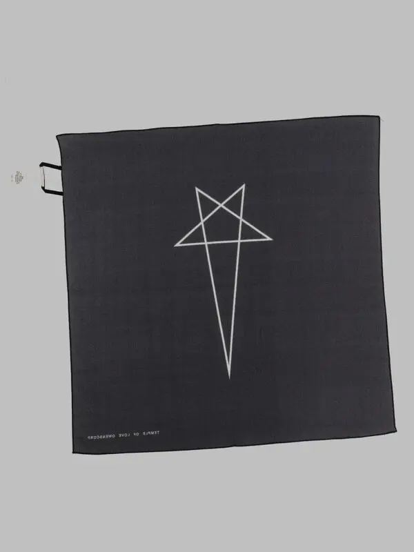 Rick Owens Bandana Con Stampa - Black
