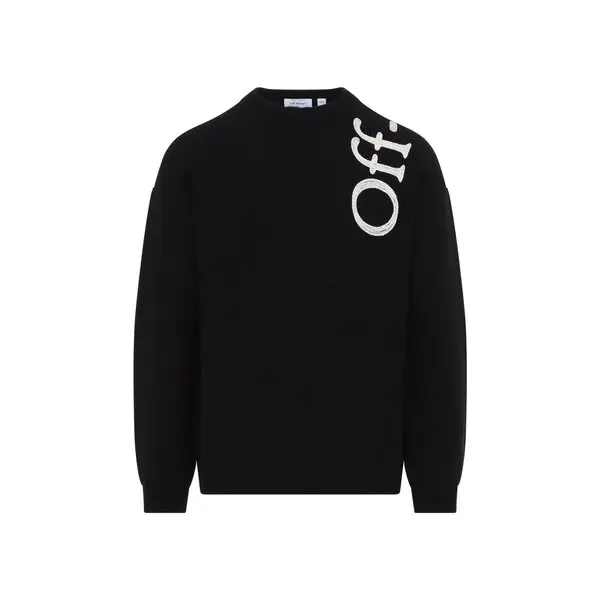 Off-White Vertical Bookish Knit Crewneck