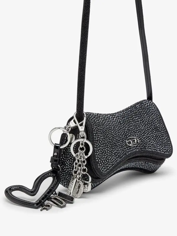 DIESEL® Play Crossbody Xs Shoulder Bag With All-over Rhinestones - Multicolor