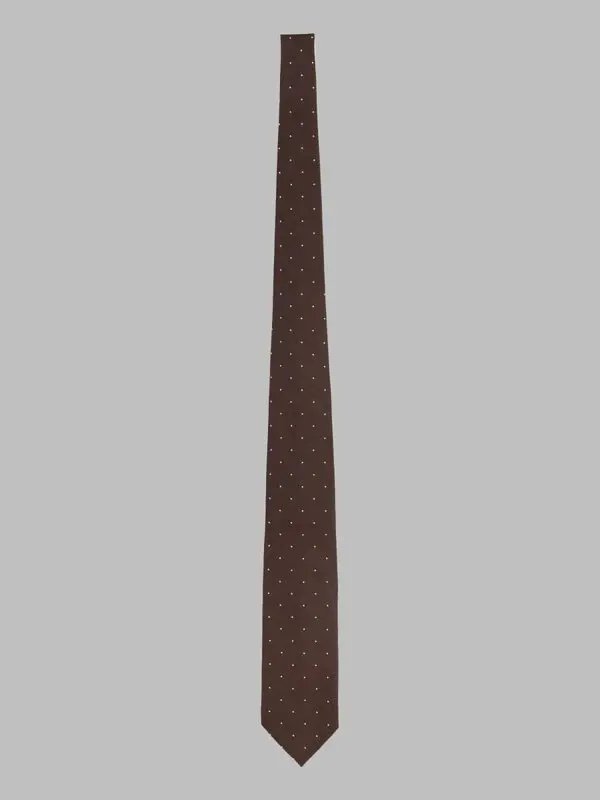 TOM FORD Cravatta In Jacquard Di Seta 8 Cm - Brown