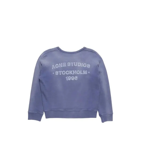 Acne Studios Sprayed Cotton Fleece Sweatshirt - Blue
