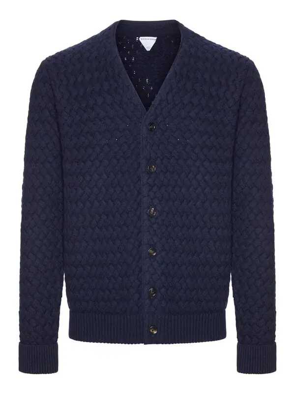 Bottega Veneta Cable-knit Wool Cardigan - Multicolor