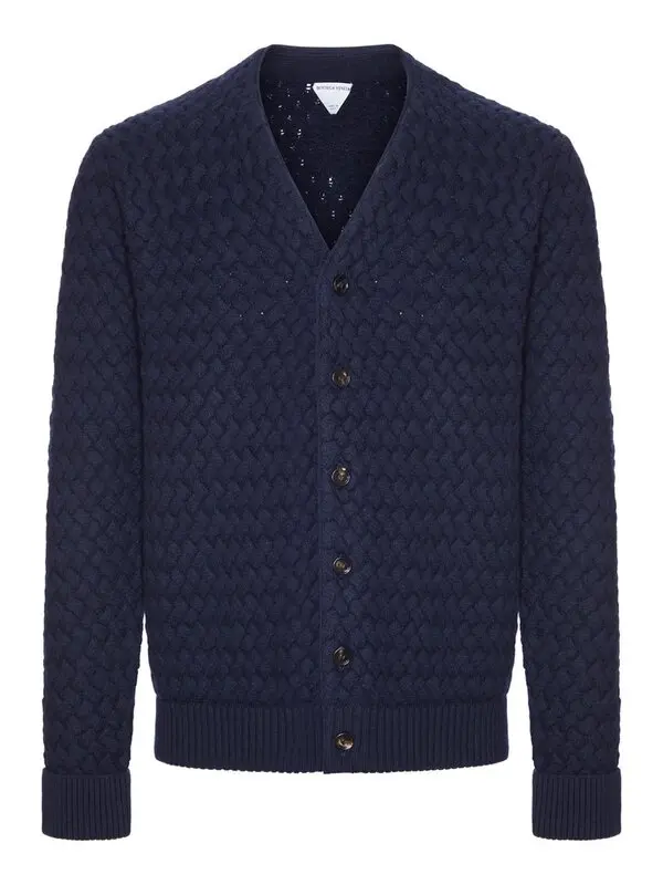 Bottega Veneta Cable-knit Wool Cardigan - Multicolor