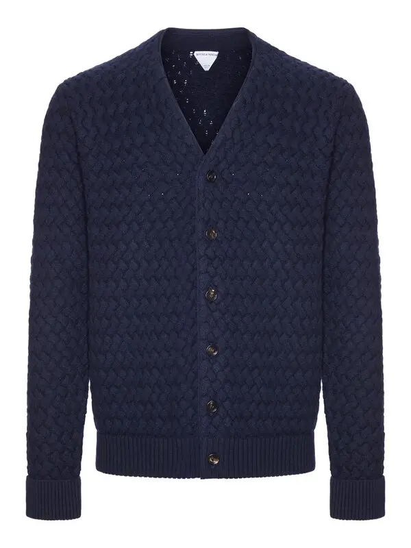 Bottega Veneta Cable-knit Wool Cardigan - Multicolor