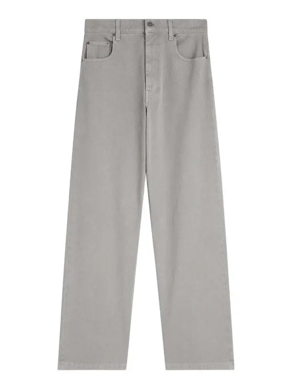 Phoebe Philo Ash Grey Cotton Zip-fly Jeans - Gray