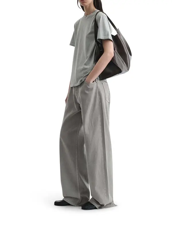 Phoebe Philo Ash Grey Cotton Zip-fly Jeans