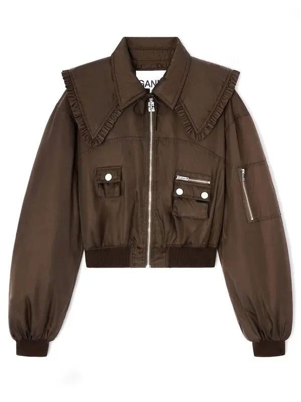 GANNI Bomber Jacket Duchesse
