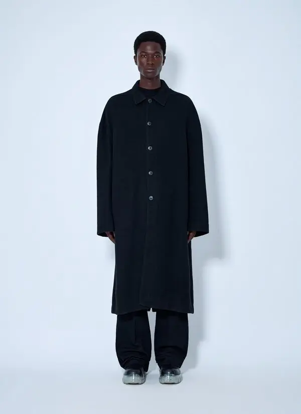 Rick Owens Buttoned Brad Coat - Black